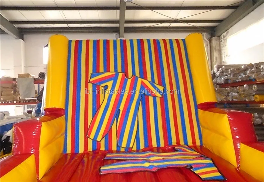 Commercial Interactive Game Inflatable Climb Stick Suit Wall/inflatable ...