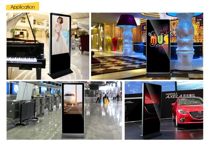 55 Inch Dual Screen Lcd Digital Signage Display With Signage Media ...