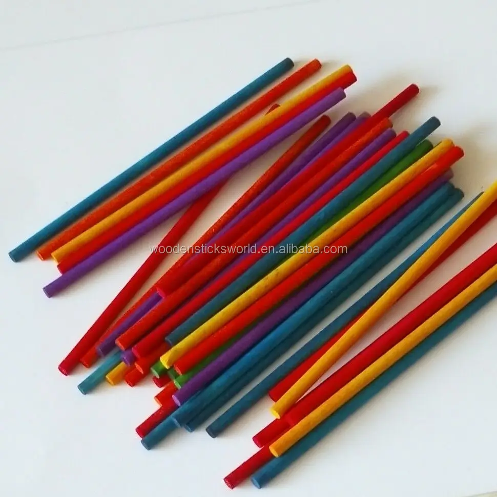 Round Wooden Craft Sticks/wooden Circle Dowel/wooden Ice Cream Sticks ...