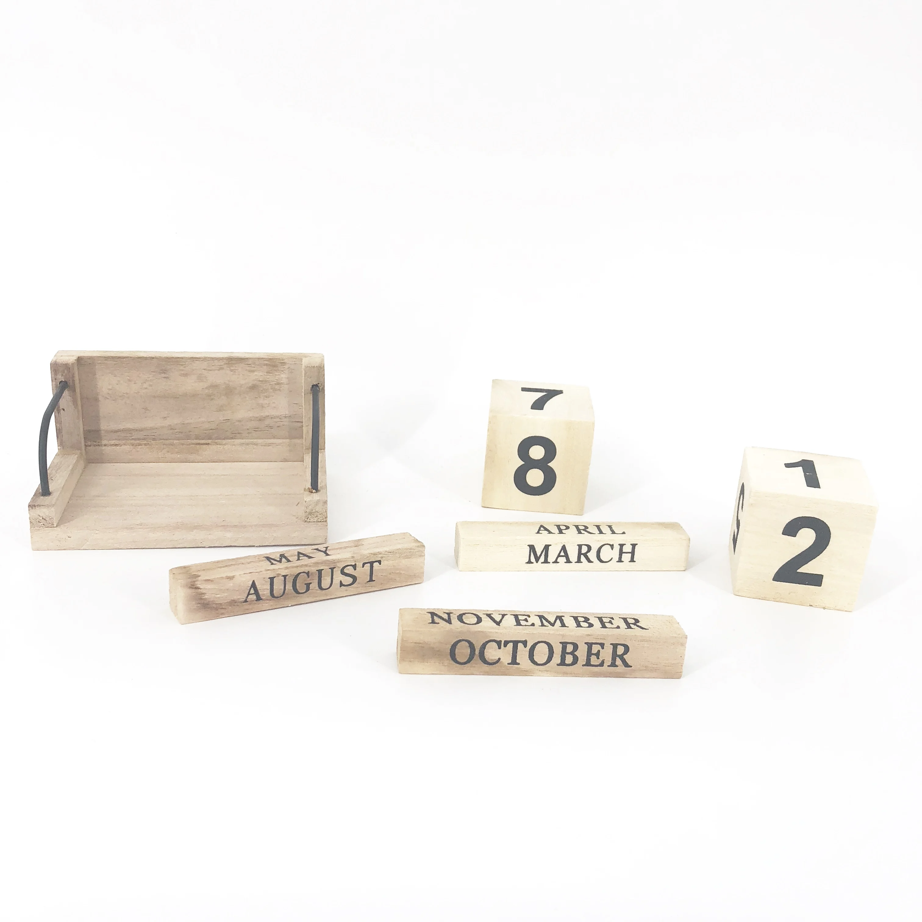 New Products Vintage Wooden Block Desk Accessory Shabby Rustic Chic ...