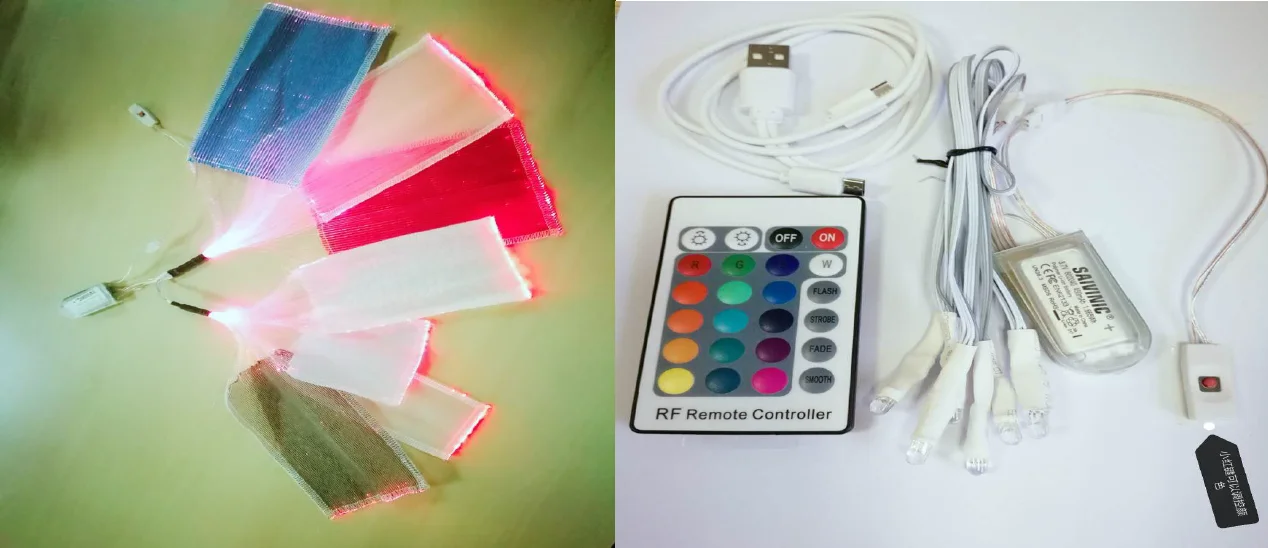 Fiber Optic Fabric - Lightweight Luminous Polyester Chiffon for Dresses ...