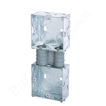 7x7 Double Gang Switch Socket Box 35mm Deep - Buy 7x7 Double Gang Box ...
