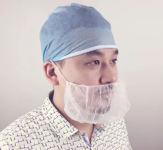 Blue Disposable Beard Masks Cover Food Hygiene Catering Preparation ...