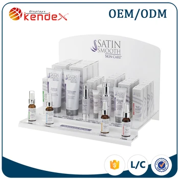 Luxury Acrylic Skin Care Display Stand For Makeup Counter Shopfitting ...