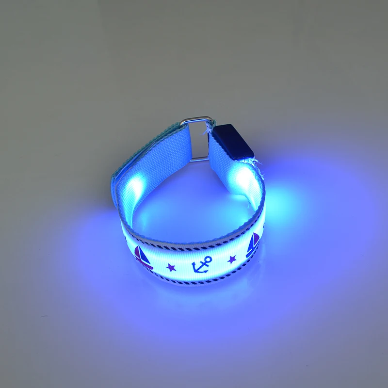 Factory Directly Supply Color Arm Band Night Warning Running Led Wrist ...