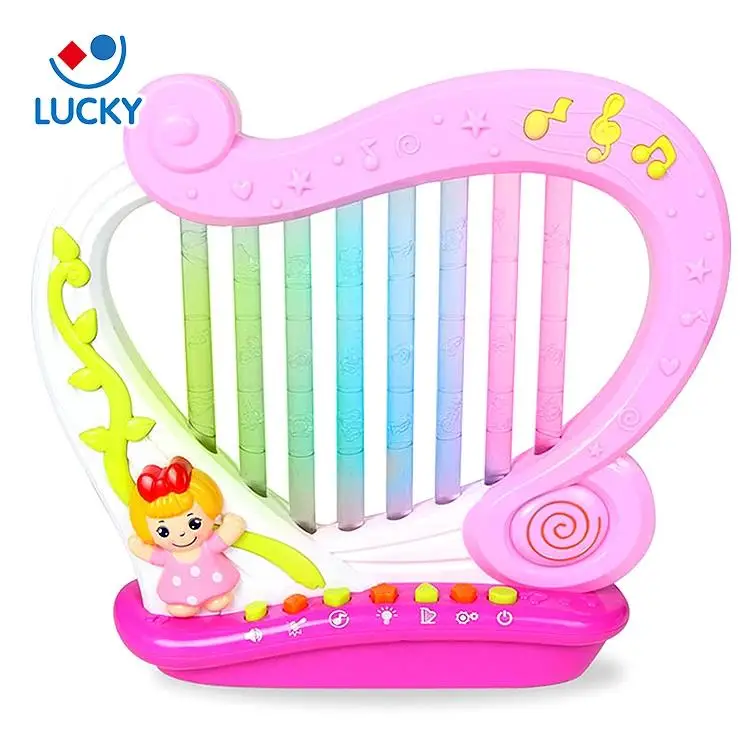 Magic Twinkle Kids Instruments Mini Harp Baby Musical Toy With Light ...