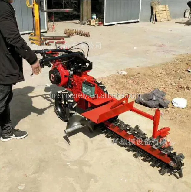 Water pipe trencher hand-held chain trencher Products from Henan ...