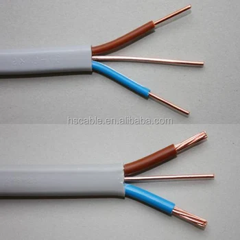 6241y 6242y 6243y Pvc Flat Wire Power Cable With Bare Cpc - Buy Flat ...
