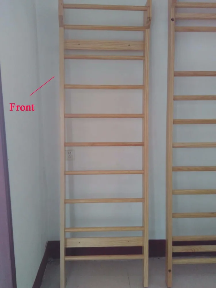 Hot Sale Wood Wall Mounted Stall Bar Gym Ladder - Buy Wall Bars Gym ...