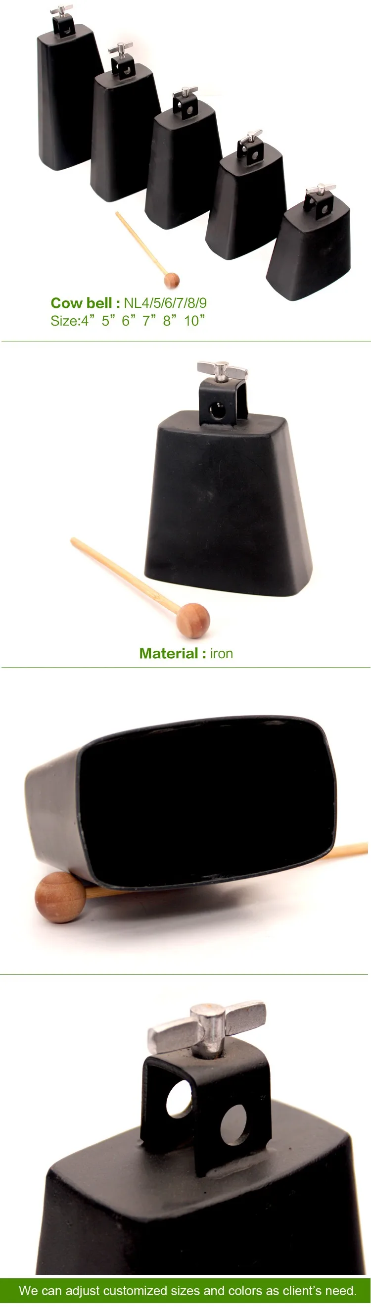 Percussion Instruments Cowbell,iron Cowbell - YH Quality