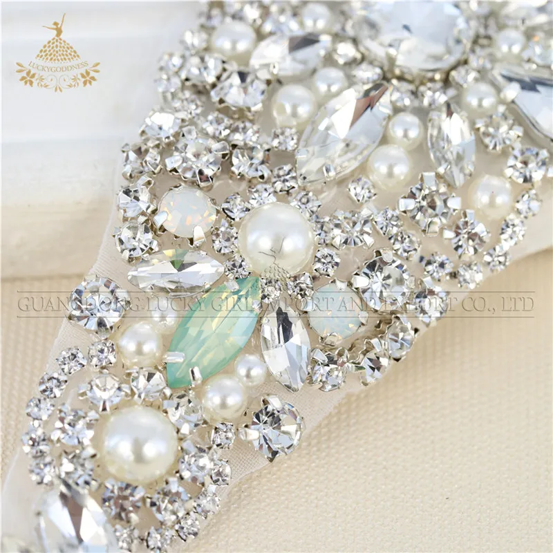 Rhinestone applique belts Bead bridal sash crystal rhinestone fancy ...