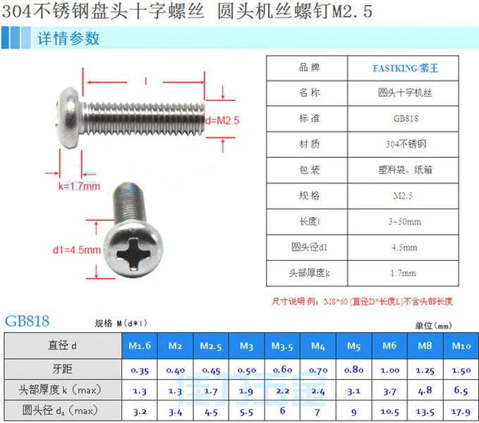 Din Iso 7045 Stainless 304 Pan Head Phillips Machine Screw - Buy ...