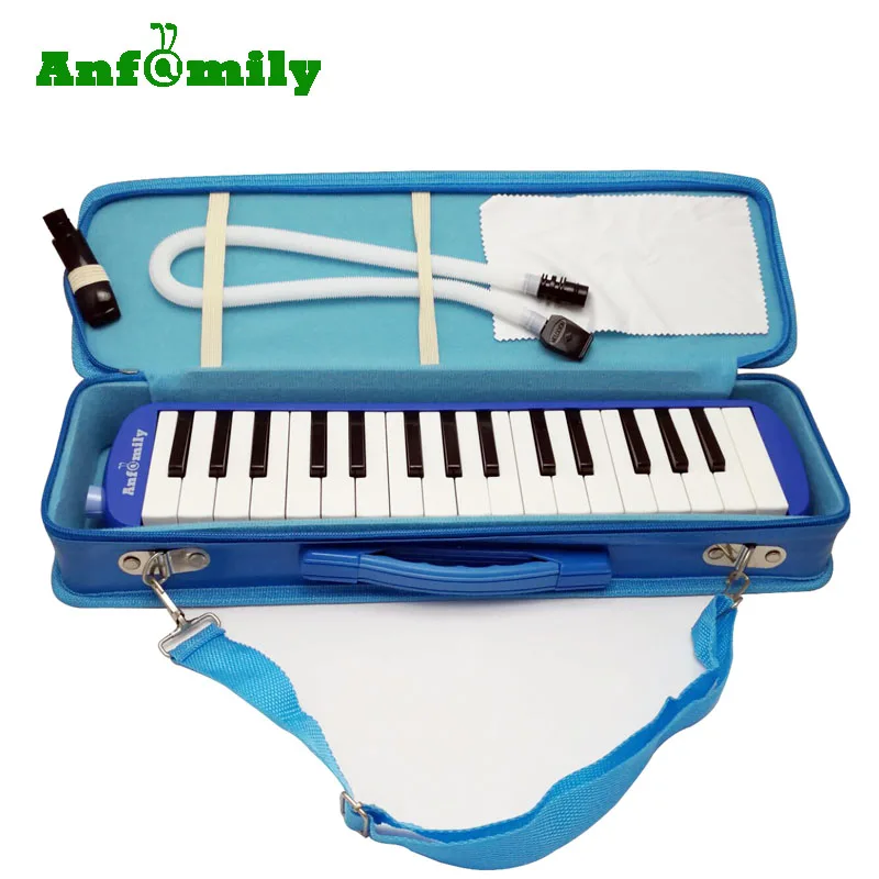 Anfamily Blue Color 32 Keys Melodica In Pu Leather Hard Case - Buy ...
