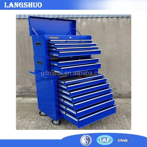 Metal Roller Cabinet Tool Trolley With Stainless Steel Working Top And ...