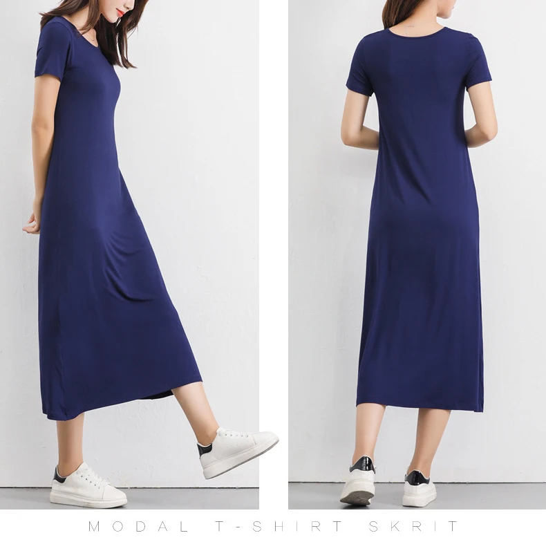 Women Casual Basic Modal Dress - Buy Simple Casual Dress,Elegant Casual ...