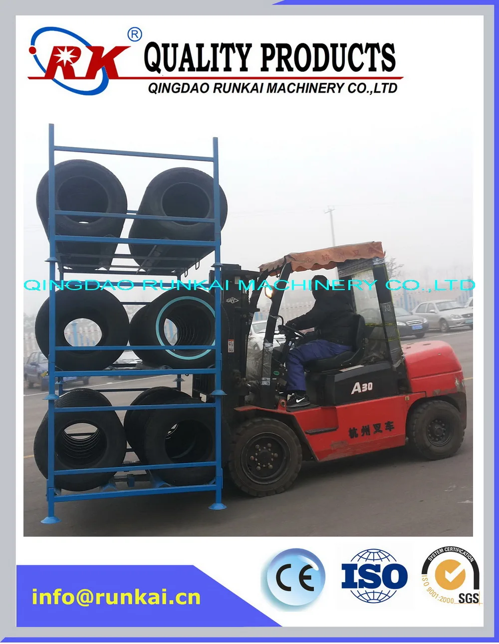 Rk011 Heavy Duty Tyre Racking Portable Stack Rack Truck Tyre Storage ...