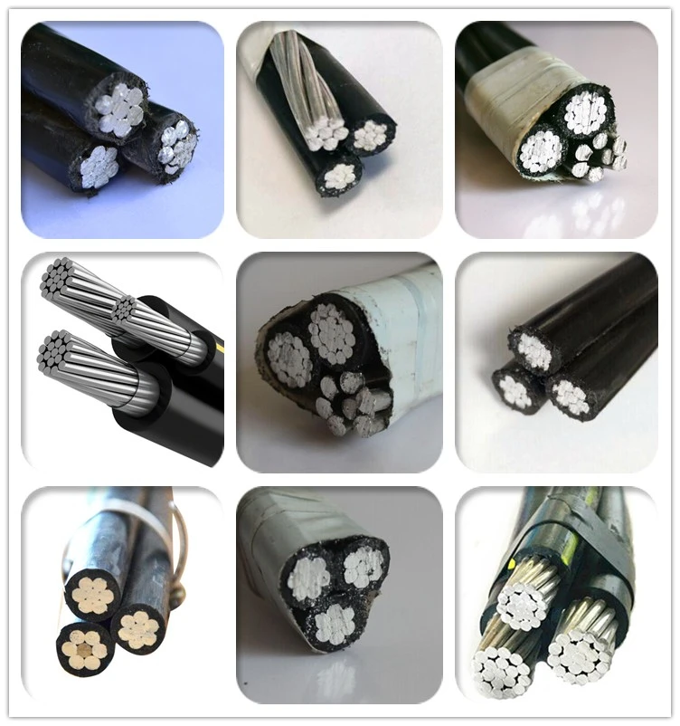 3 Core Aerial Bundle Cable Aluminum Conductor Shrimp Triplex Service ...