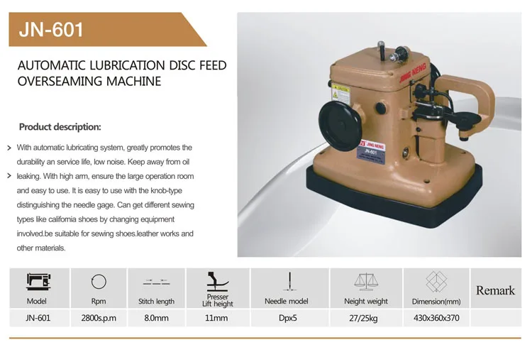 JN-601 Strobel Sewing Machine - High Efficiency & Sustainability