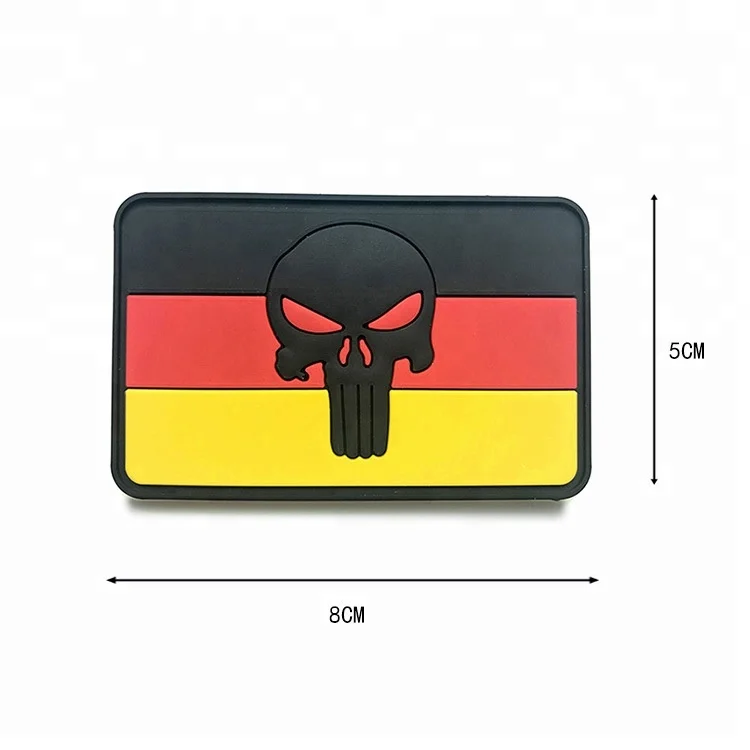 Skull And Germany Flag Punisher Tactical Cap Patches Cool Hook And Loop Morale Armband - Buy ...