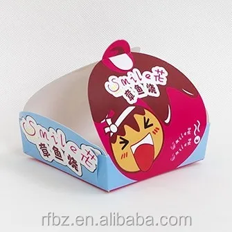 Customized Takoyaki 4 Pcs Box,300g Coated Paper Snacks Packaging Box ...