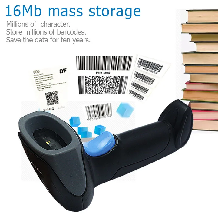 Australia Market Black And Blue 1d Wireless Handheld Barcode Scanner ...