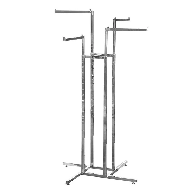 4 Way Garment Store Retail Arm Adjustable Metal Hanging Clothes Display ...