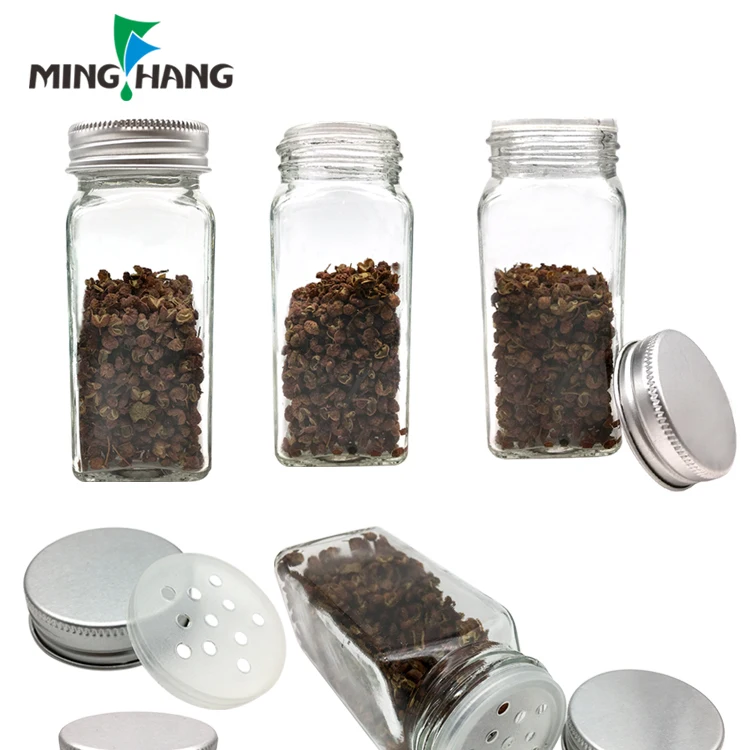 Custom Square Spice Packaging Containers Spice Black Mini Bamboo ...