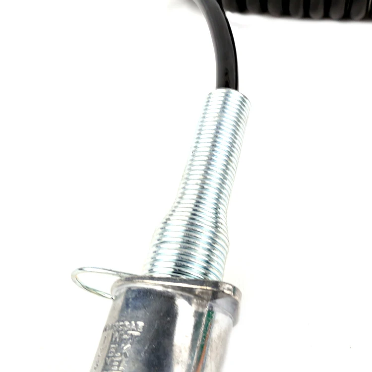 European 7 Ploe Spiral Truck Cable Spring Electric Cable Trailer Cable ...