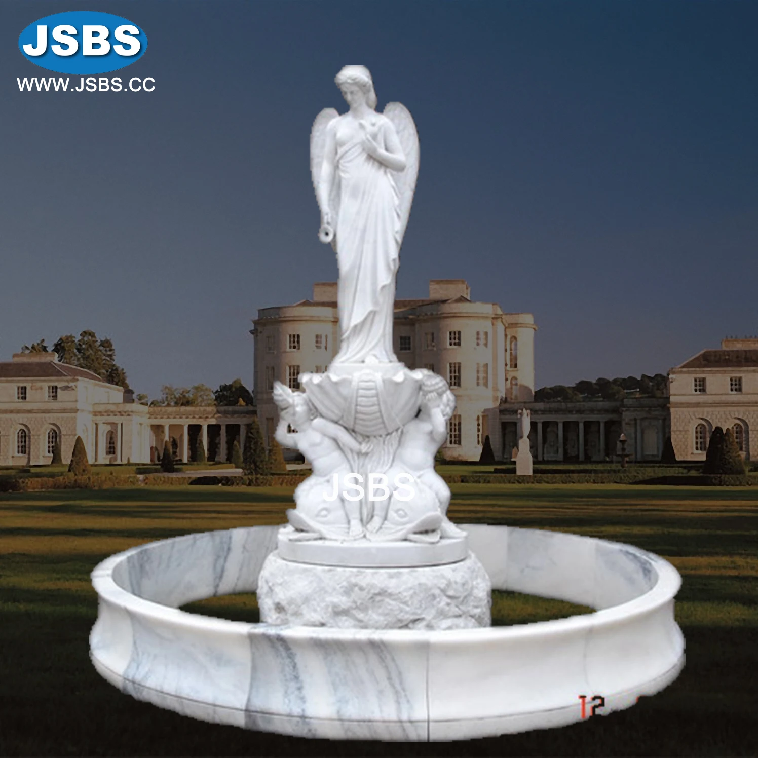 Large White Marble Carved Angel Water Fountain Outdoor - Buy Angel ...
