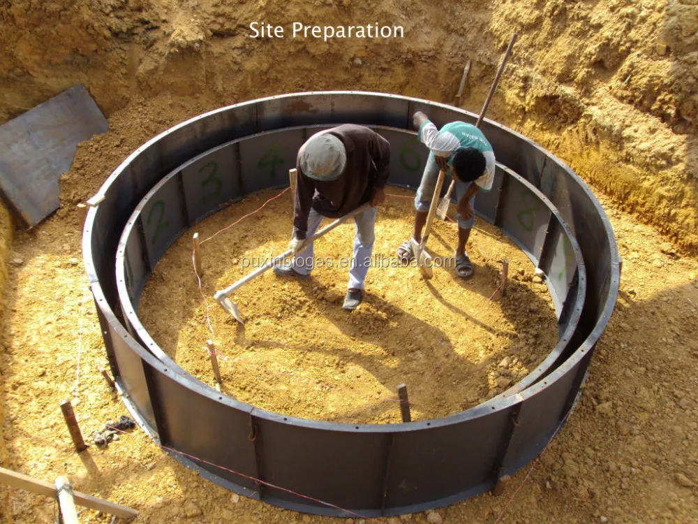 Puxin Design 10m3 Domestic Small Biogas Digester For Cooking And ...