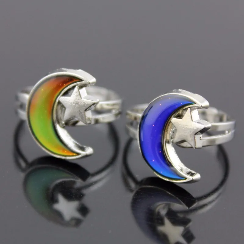 Moon Shape Silver Mood Ring - Buy Mood Rings,Silver Mood Rings,Moon ...