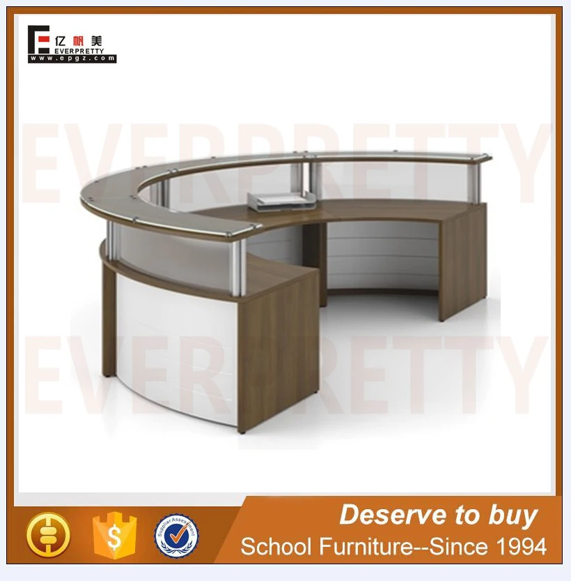 Customized Front Counters Table / Reception Desk Table / Luxury Wooden ...