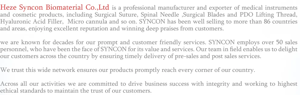 Syncon Biomaterial Co., Ltd - Surgical Sutures,PDO Lifting Thread