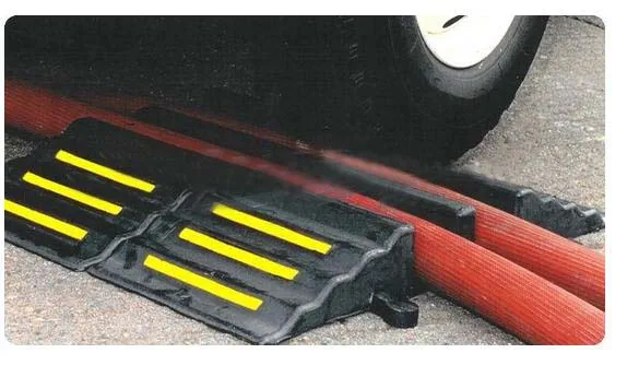 Dual Channel Hose Ramp Rubber Fire Hose Ramp Protector Fire Department ...