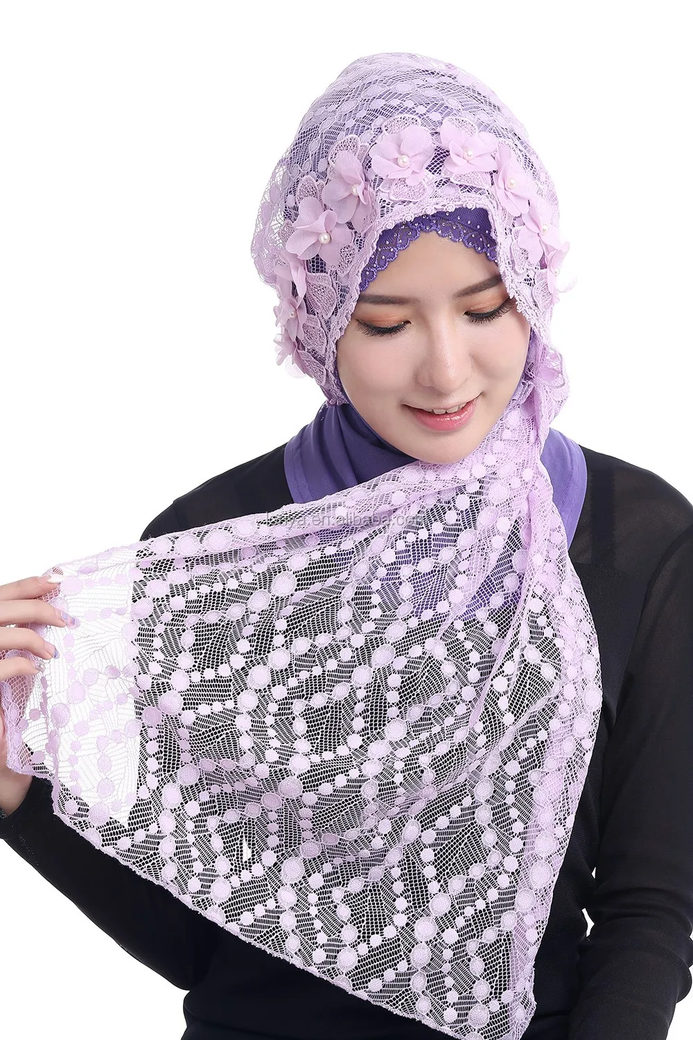 Hot Stylish Muslim Lace Inner Hijab Underscarf Cover Neck Inner Hijab ...