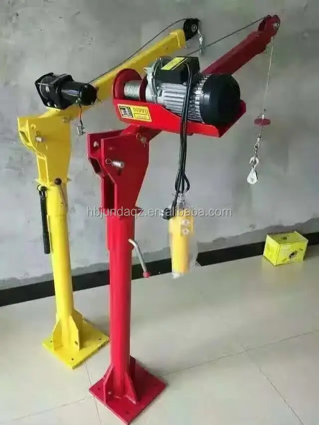 Mini Crane Truck 1 Ton Portable Davit Jib Crane With Hydraulic Pump In ...