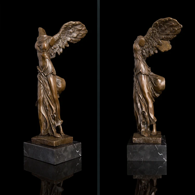 Classical Polish Metal Bronze Winged Victory Samothrace Sculpture Nick ...
