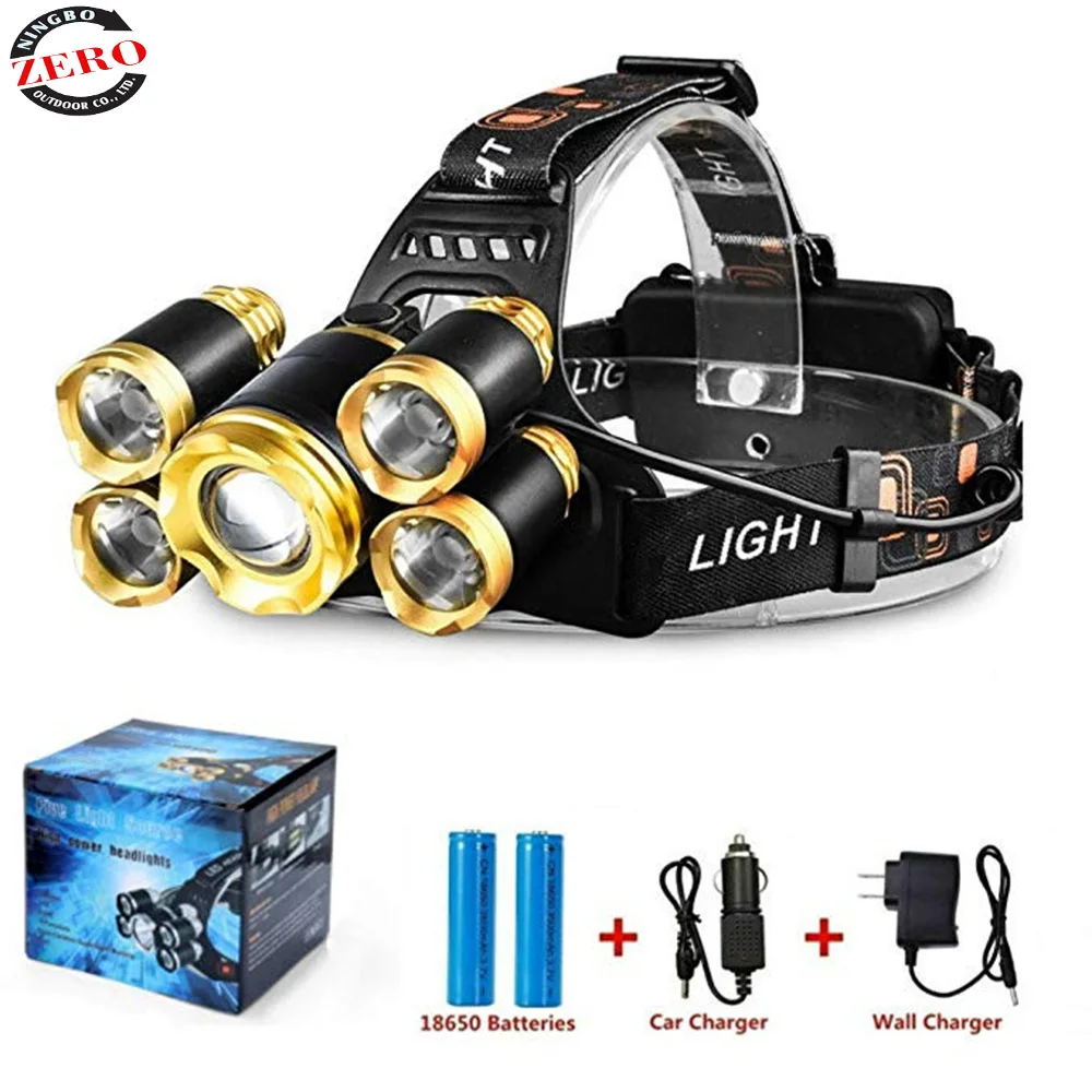 High Power 18650 Battery Rechargeable Led Head Lamp,10w Usb Aluminum ...
