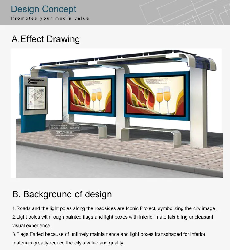 Outdoor Waterproof Bus Shelter Advertising Led Light Box - Buy Bus Stop ...