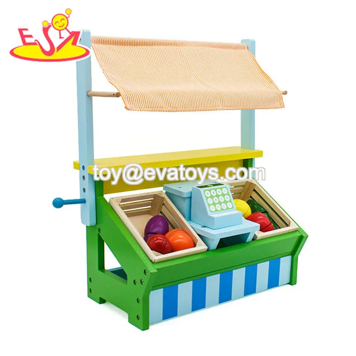 Best Sale Children Wooden Toy Fruit & Vegetable Market Stand For ...
