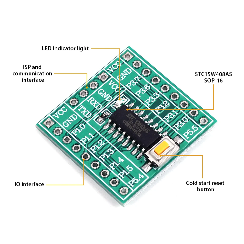 Stc15w408as C51 Microcontroller Minimum System Board Development Module ...
