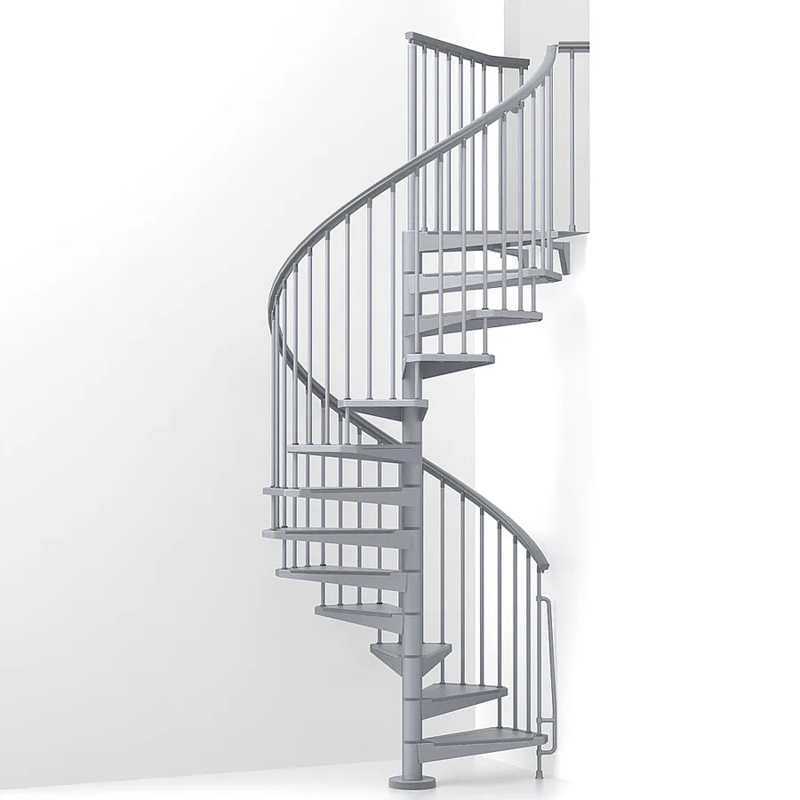 Interior Or Exterior Painted Steel Clockwise Small Spiral Stairs - Buy ...