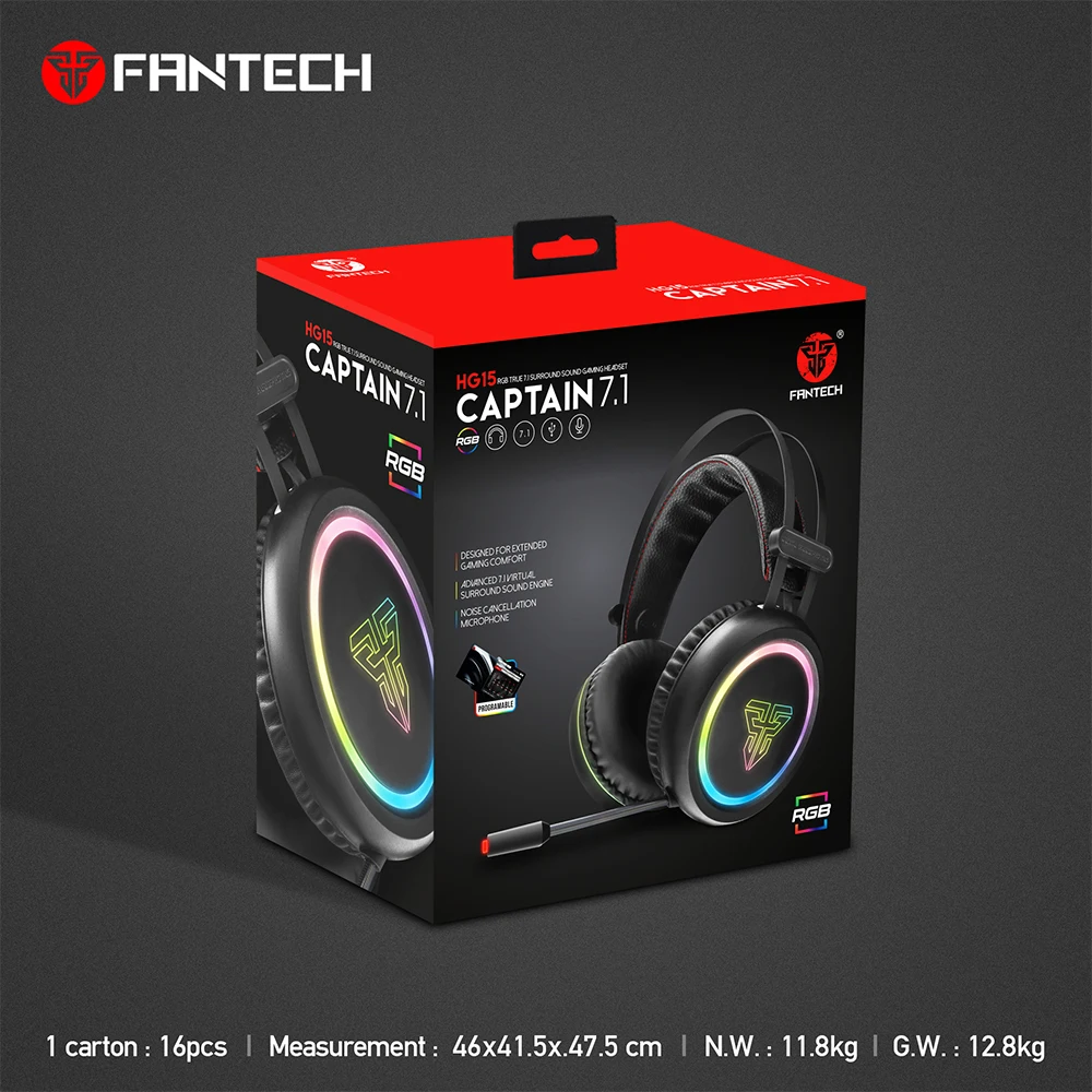 Fantech Hg15 Newest Design Wired Stereo Rgb Gaming Headset With ...