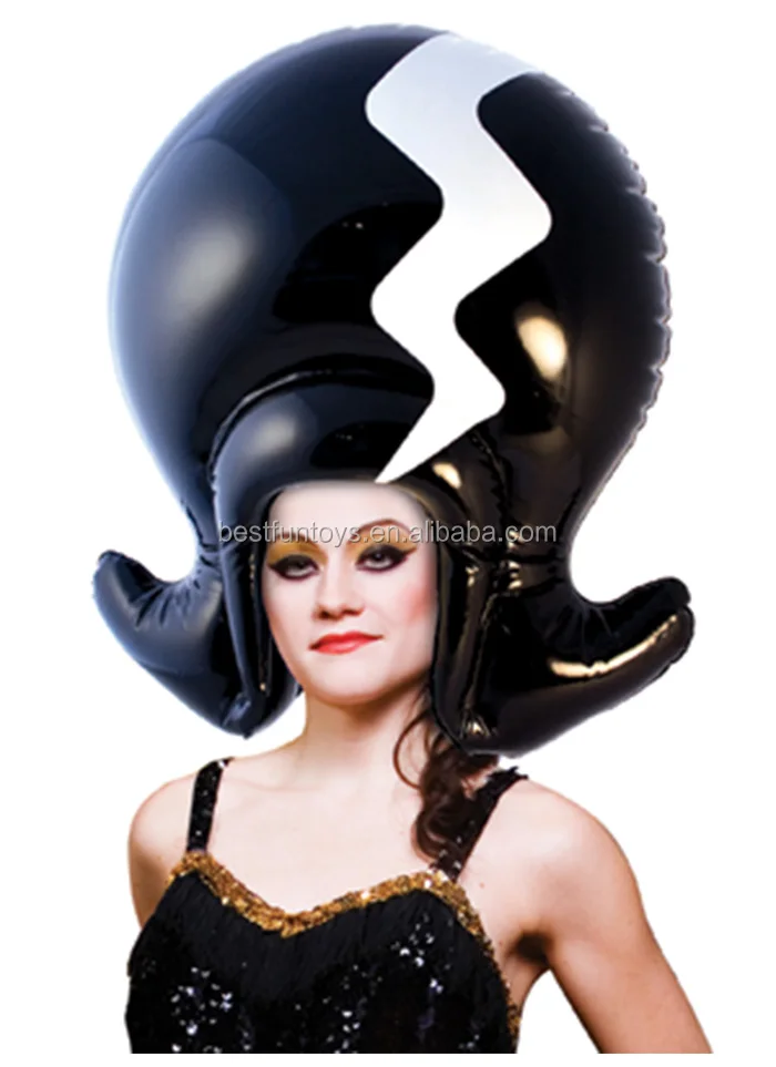 Custom Eco-Friendly Vinyl Inflatable Big Head Wig Party Toys