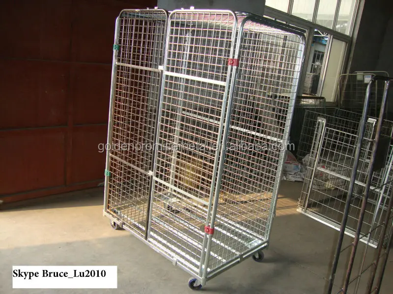 Four Sided Jumbo Full Security Roll Pallet Cargo Trolley Demountable ...