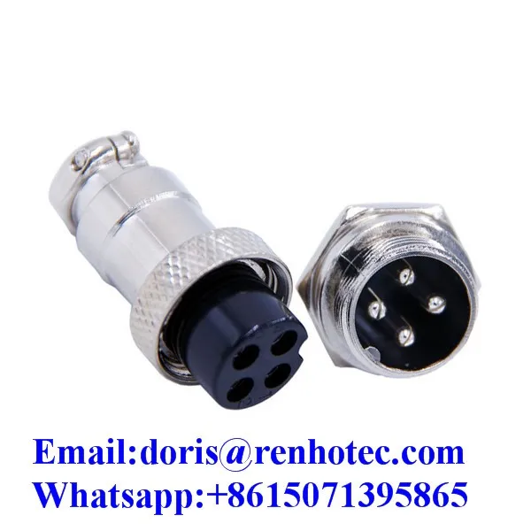 Gx16 Adapter Metal 4pin 16mm Cable Connector Gx16 Aviation Plug Socket ...