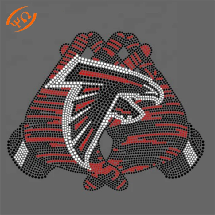 Wholesale Atlanta Falcons With Hands Rhinestone Transfer Iron On T ...