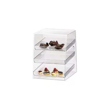 3 Tier Clear Acrylic Cake Cupcake Display Case Perspex Pastry Donut ...