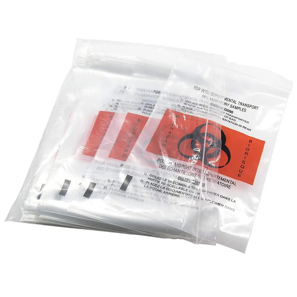 Custom Medical Use Zipper Biodegradable Biohazard Specimen Bags With ...