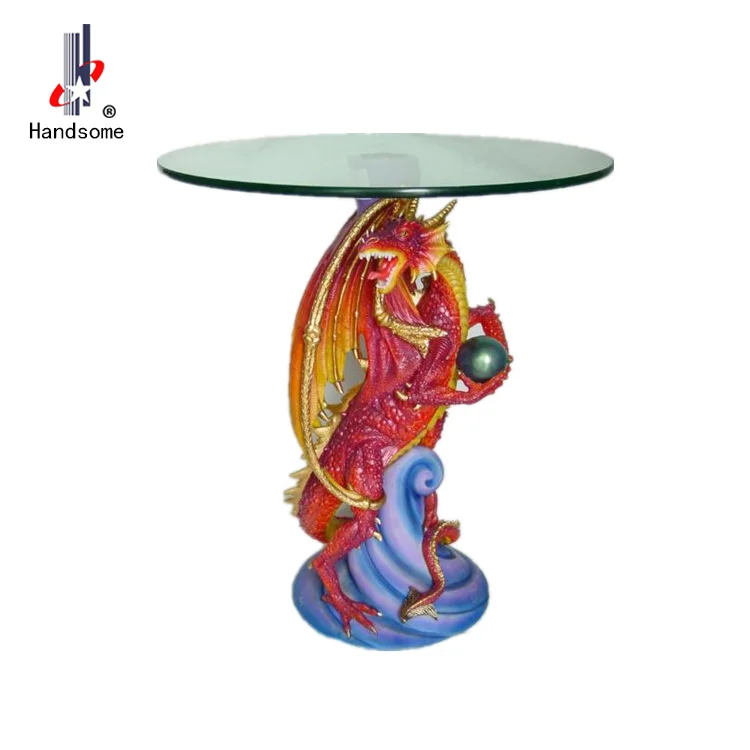 22 Inch Resin Glass Dragon Coffee Table - Buy Dragon Coffee Table ...